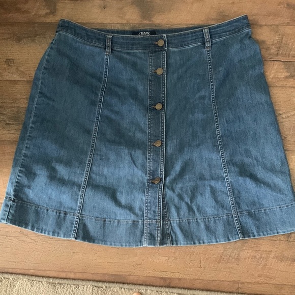 Chaps | Skirts | Chaps 8w Button Up Denim Skirt | Poshmark